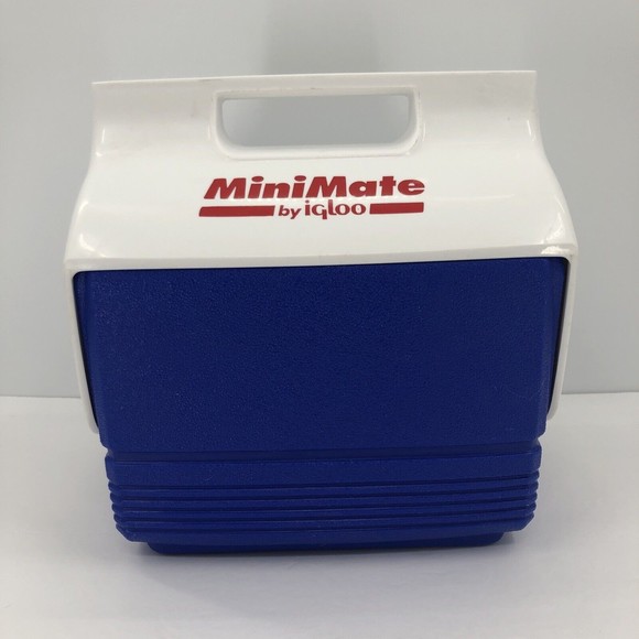 Igloo | Other | Vintage Mini Mate Igloo Cooler Lunch Box Blue White Red ...